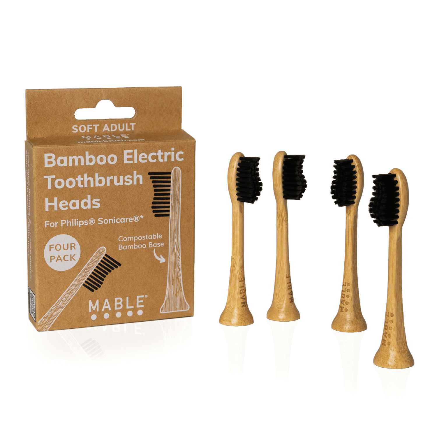 MABLE® Bamboo Electric Toothbrush Heads | Eco-friendly Brush Heads – MABLE