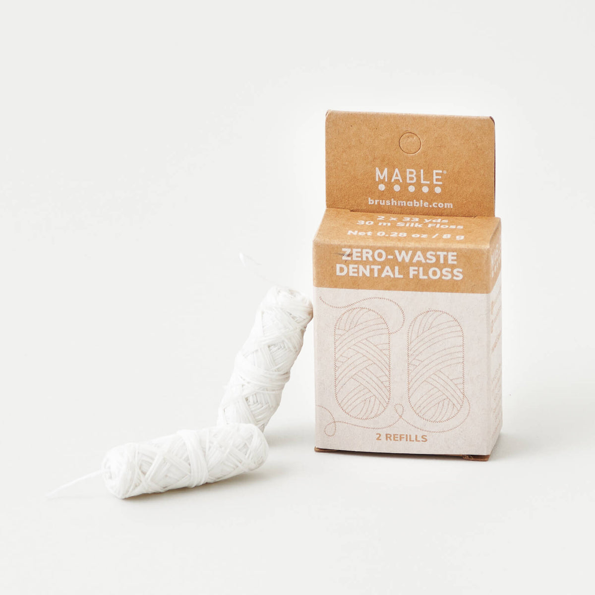 Compostable Silk Dental Floss & Refillable Floss Container – MABLE