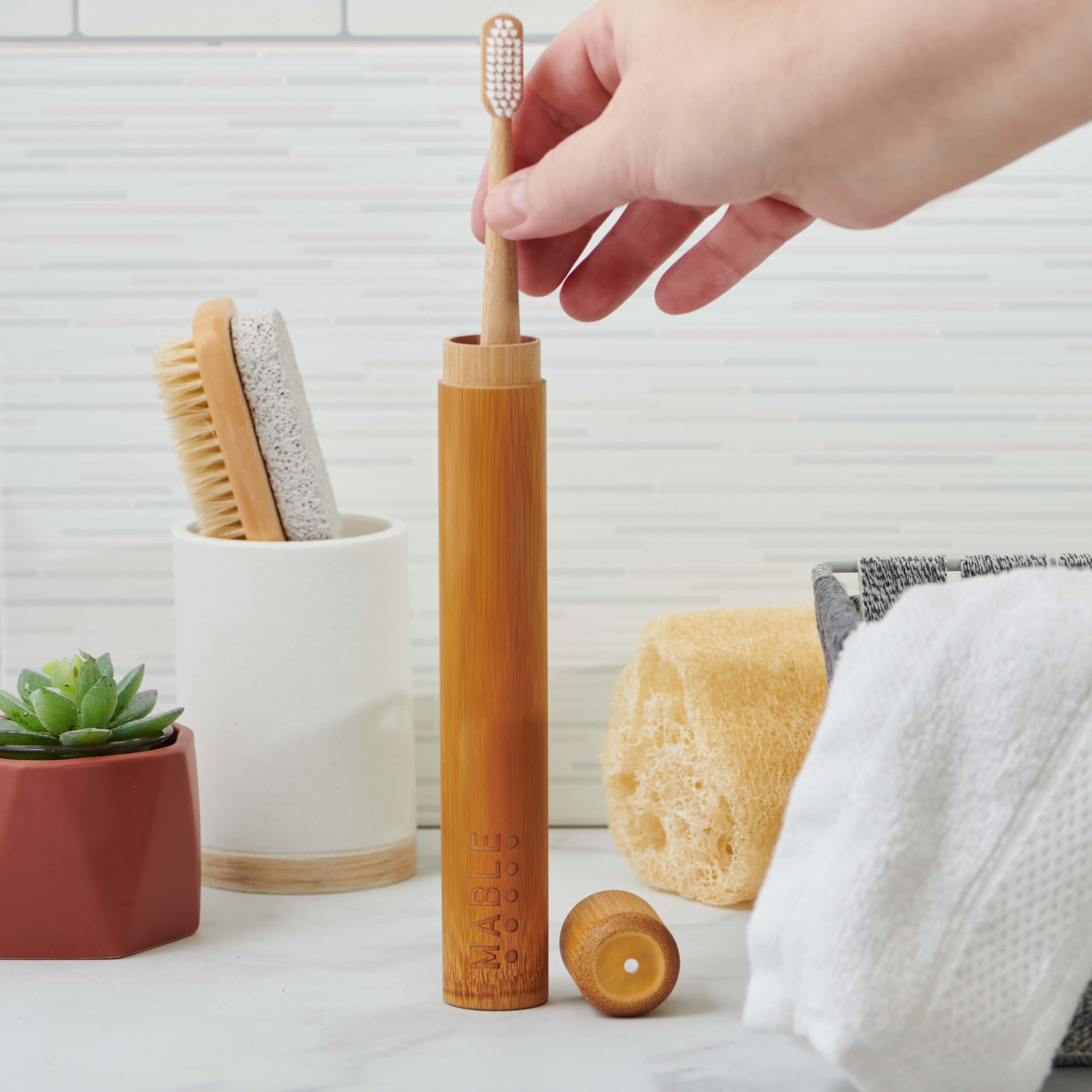 Bamboo Toothbrush Holder | Lightweight, Durable and Sustainable – MABLE